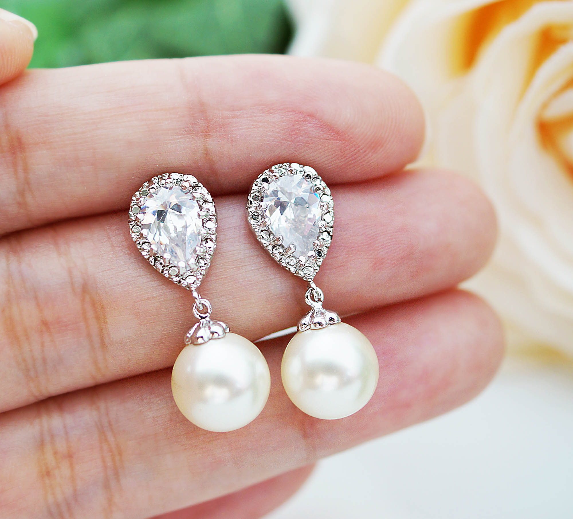 Wedding Jewelry Wedding Earrings Bridal Earrings Bridesmaid Earrings ...